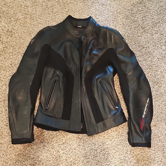 Jackets & Coats | Revit Black Leather Armored Motorcycle Jacket Size 4 ...